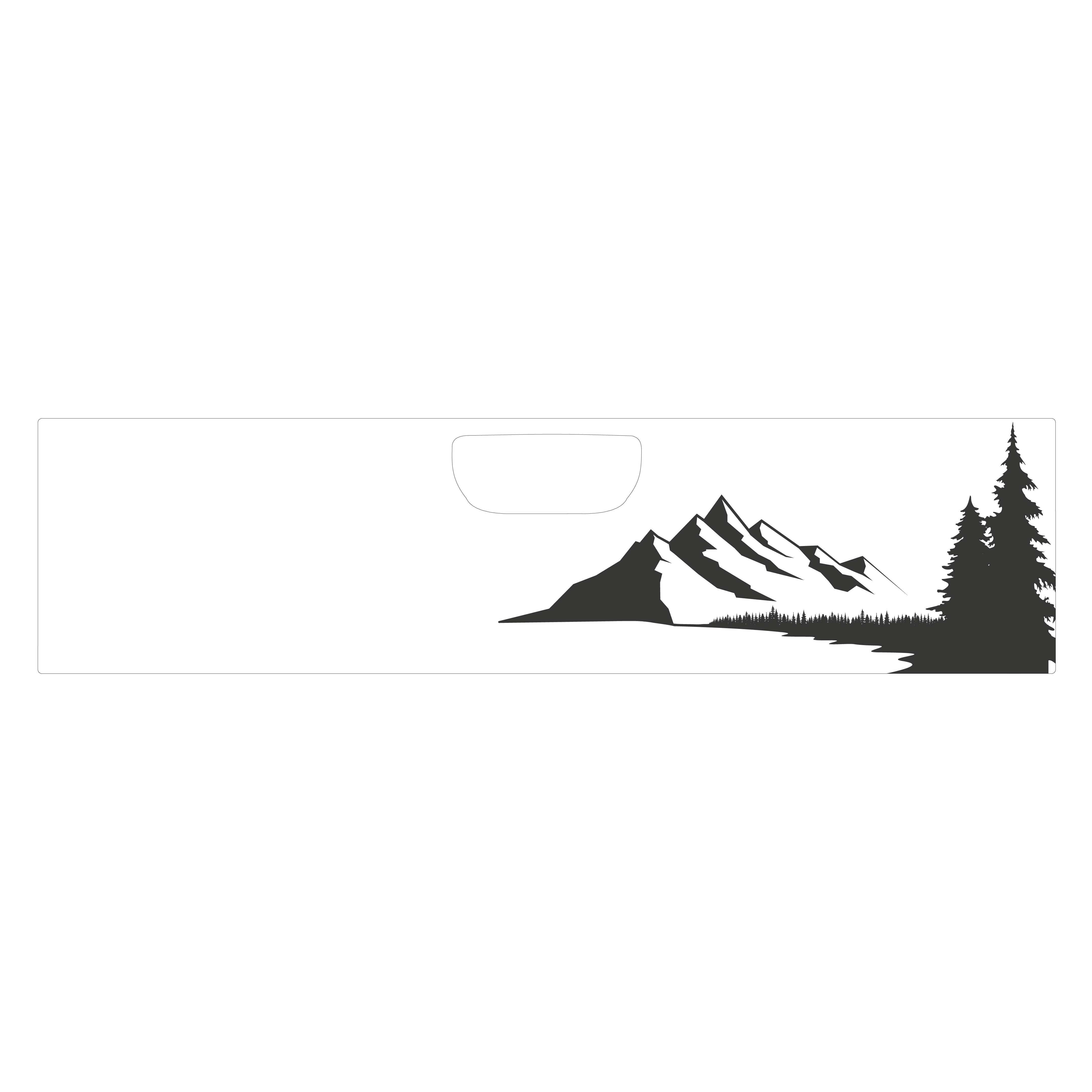 Half Tailgate lake view with Mountains and Trees | GP Walsh Designs