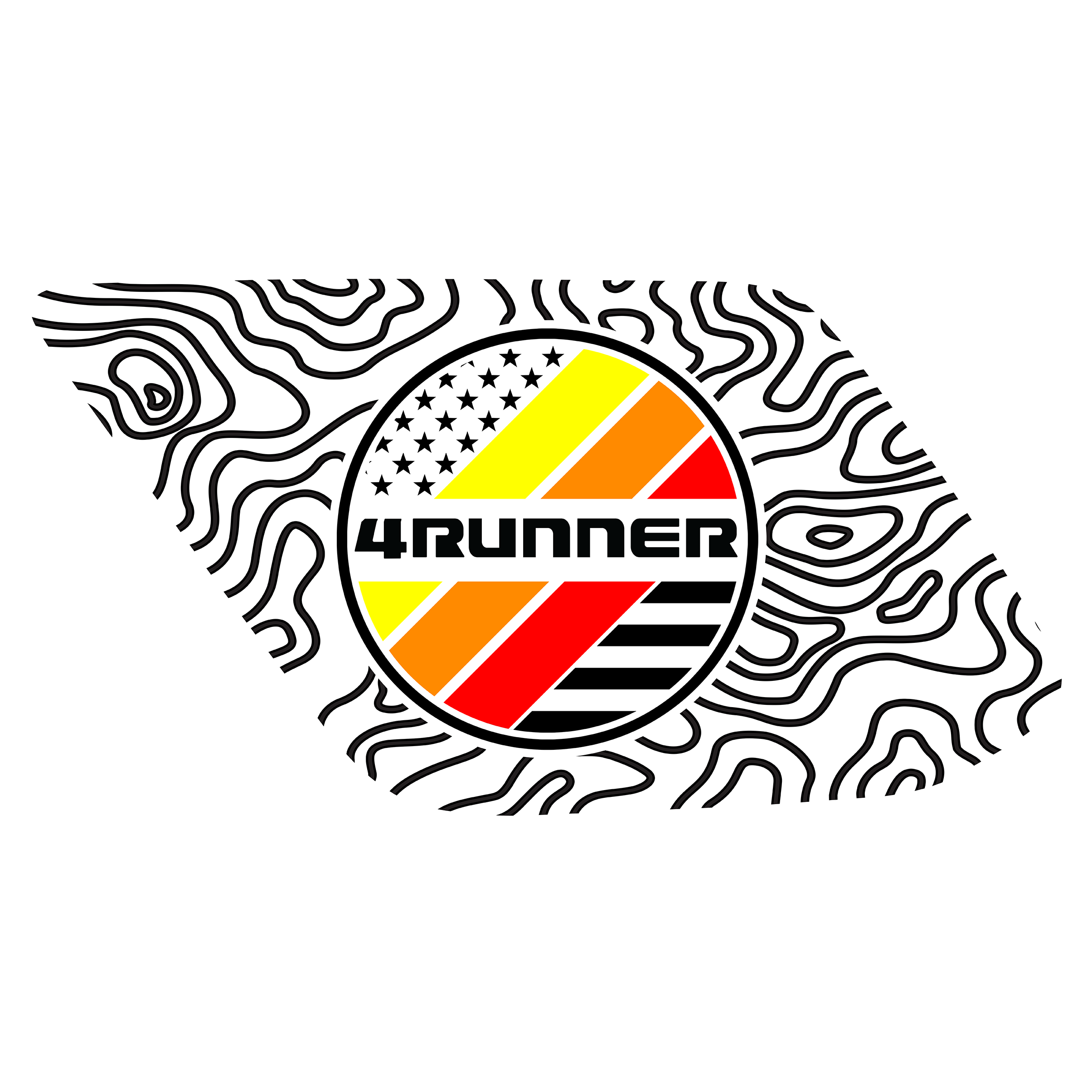 Topo 4Runner with Stripes & USA | GP Walsh Designs