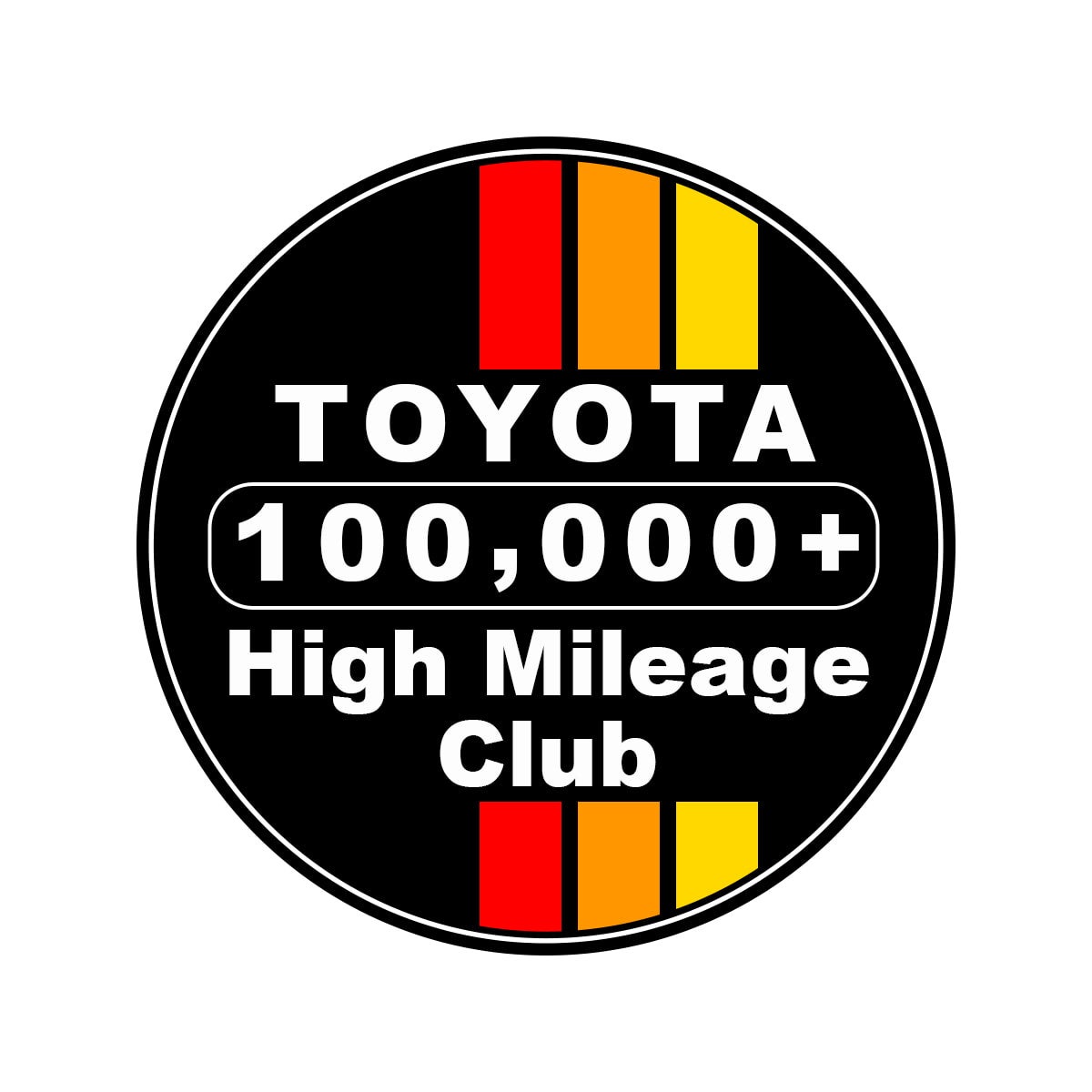 Toyota High Mileage Club Decals | GP Walsh Designs